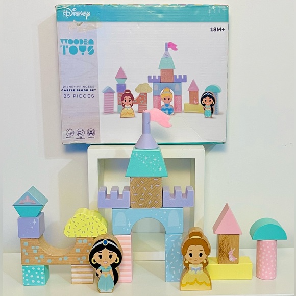 Disney | Toys | Disney Princess Wooden Castle Block Set | Poshmark